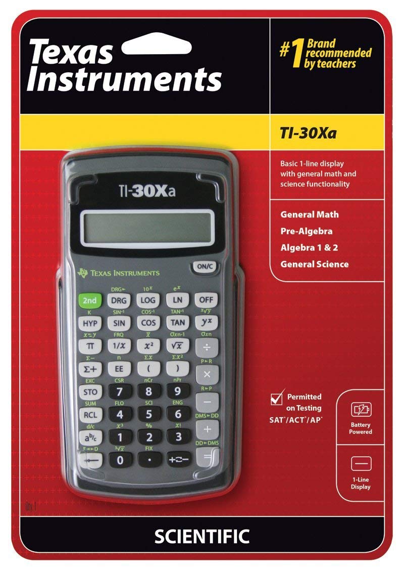 Texas Instruments TI 30Xa Scientific Calculator DID Drawing Supplies